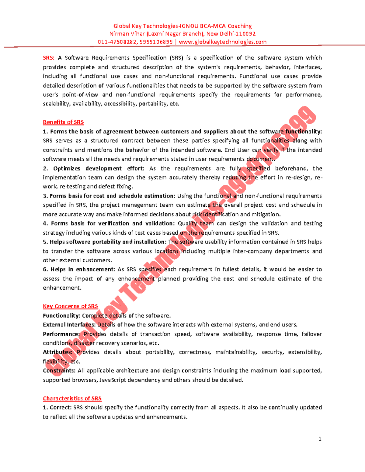 Bcs-051 B1 U1 - most important topic notes - Glob al Key Te chn olog ...