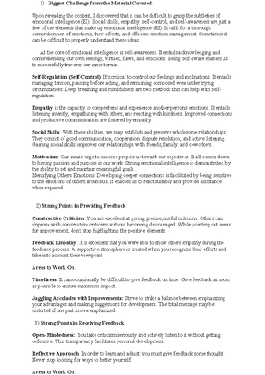 DF1 EI - Introduction A person with emotional intelligence possesses a set of competences, or ...