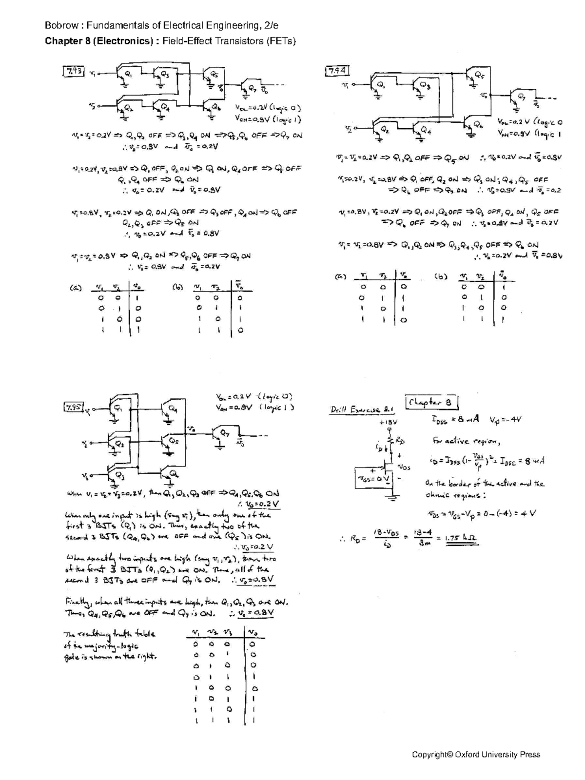 Chapter 8 - Chapter 8 (Electronics) : Field-Effect Transistors (FETs ...