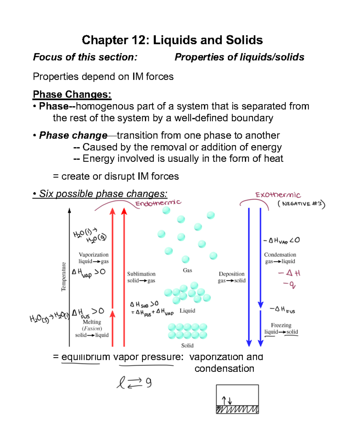 Chapter 12 notes Updated 12-04-2022 - Chapter 12: Liquids and Solids ...