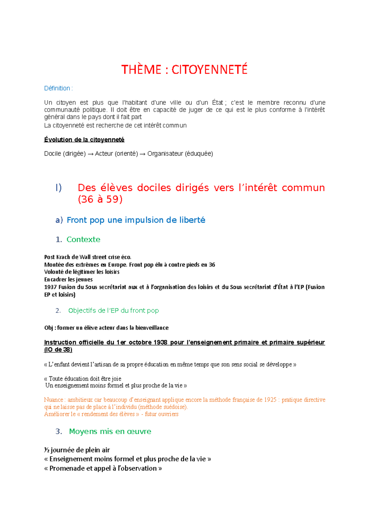 THÈME Citoyenneté - Fiche d'écrit 1 histoire - THÈME : CITOYENNETÉ ...