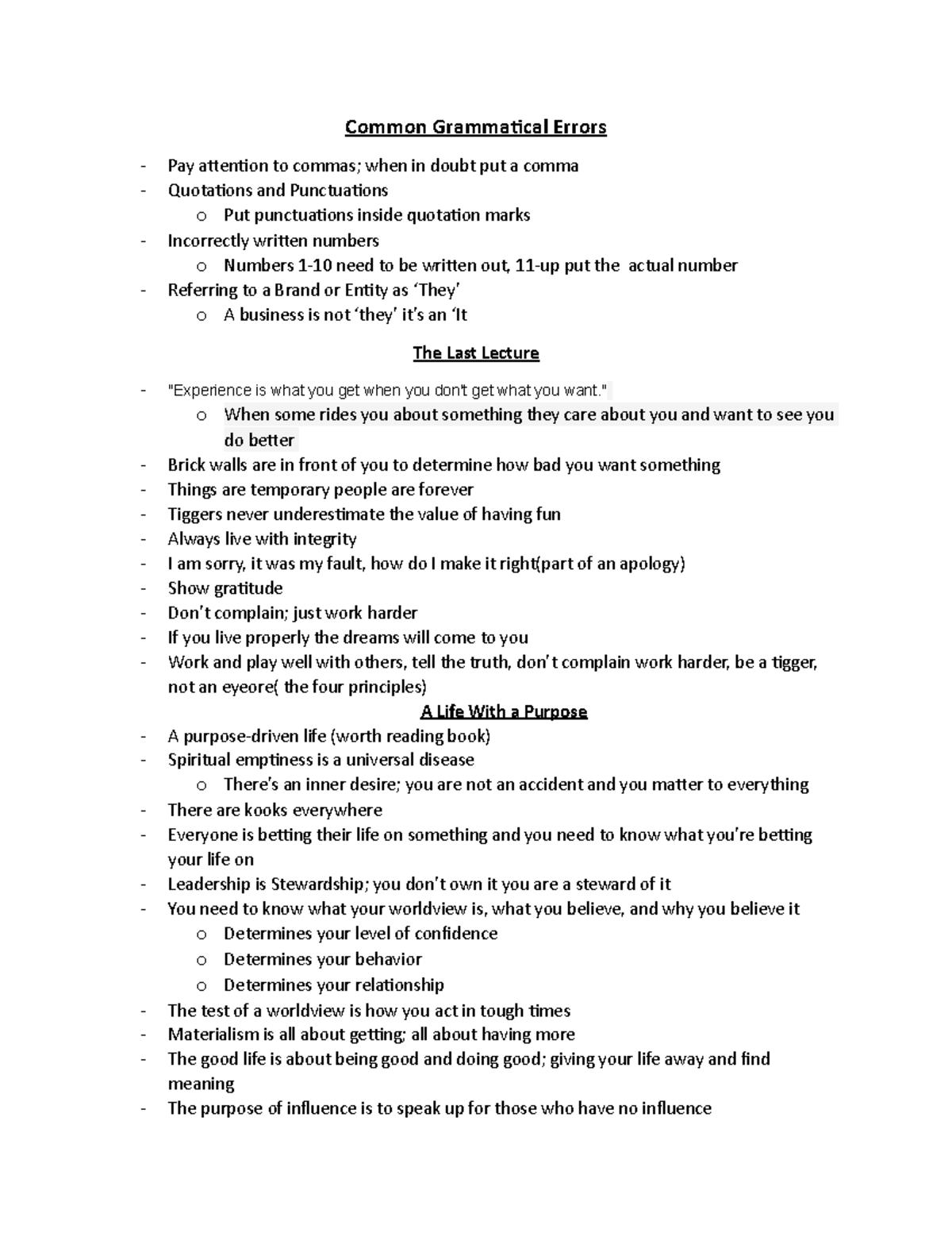 Common Grammatical Errors+ Lecture Talks - Common Grammatical Errors ...