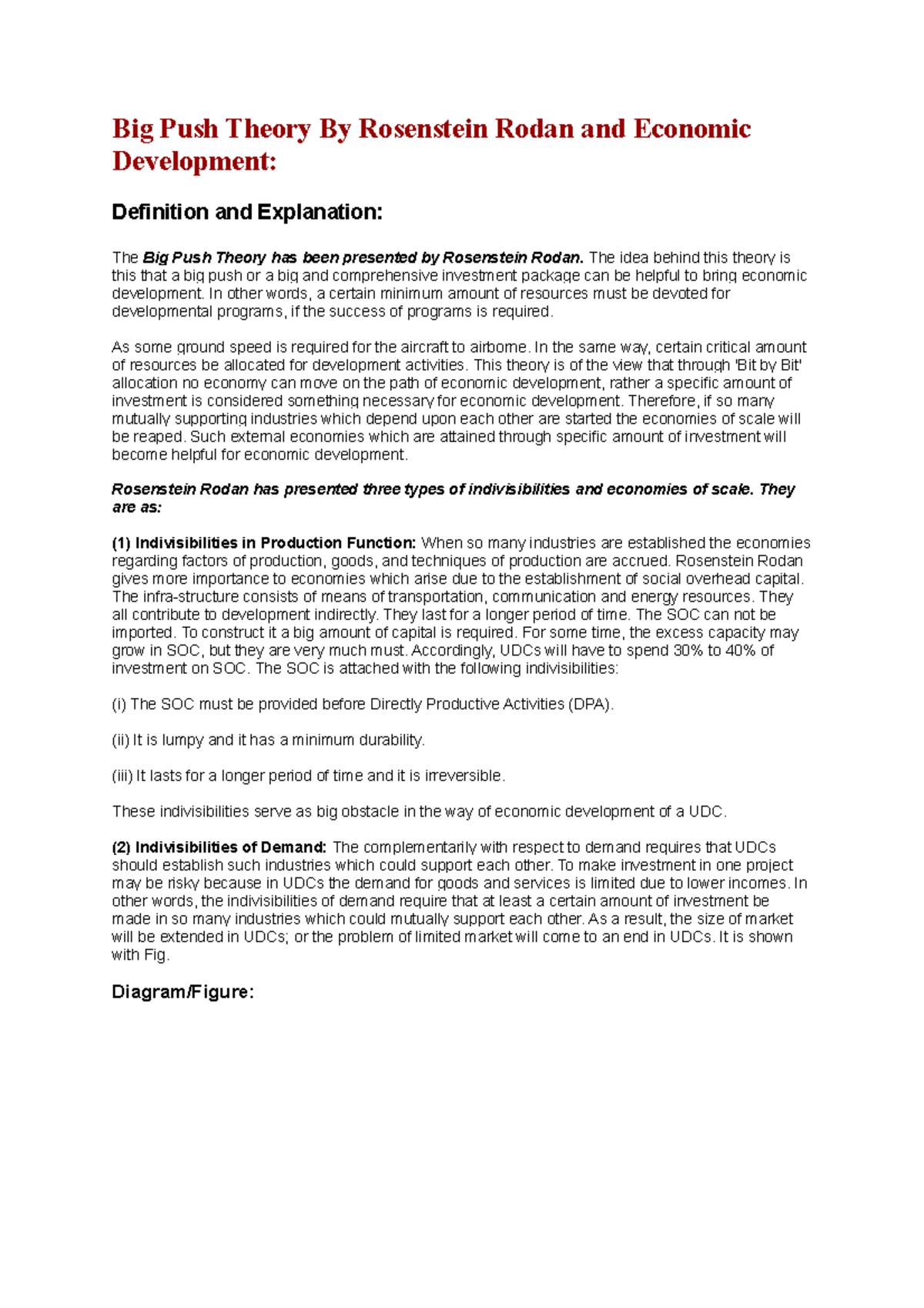 Big Push Theory By Rosenstein Rodan and Economic Development - Big Push ...