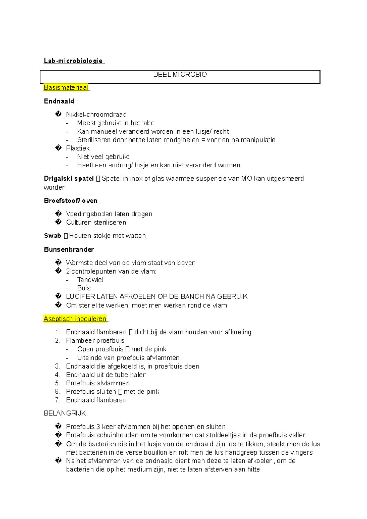 Lab microbioo - Samenvatting lab micrologie - Lab-microbiologie DEEL ...