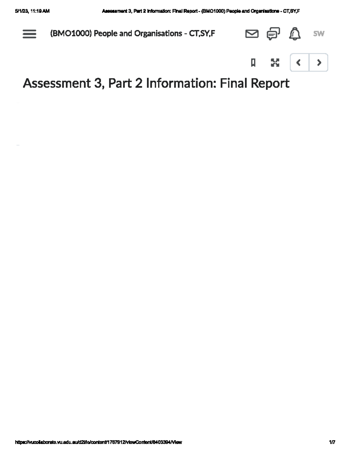 Assessment 3 Part 2 Information Final Report - BMO1102 - Studocu