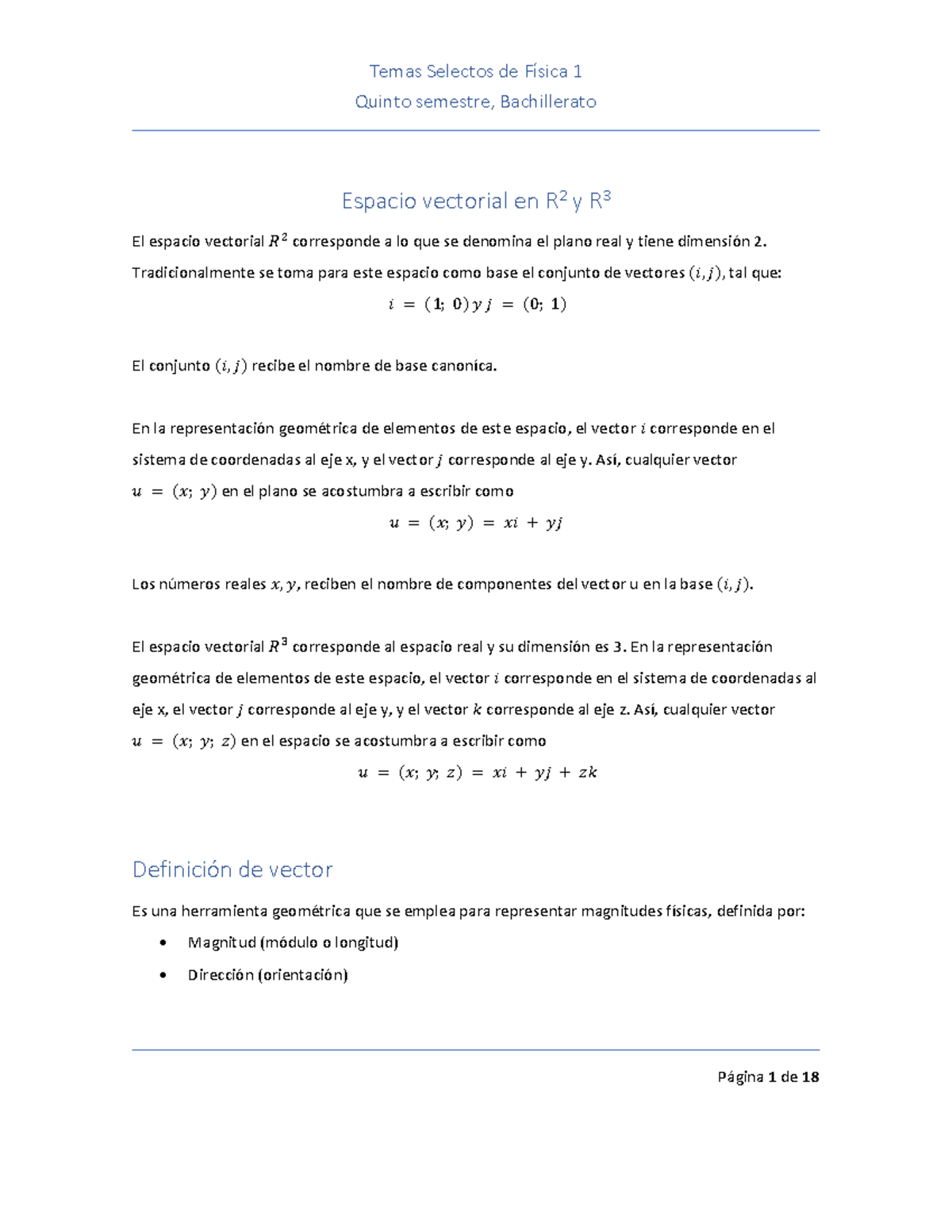 Vectores en R2 y R3 - Warning: TT: undefined function: 32 Quinto ...