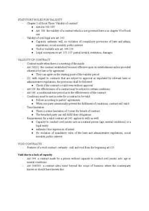 L3 reading validity of contract - Chapter VI Defenses to Formation of ...