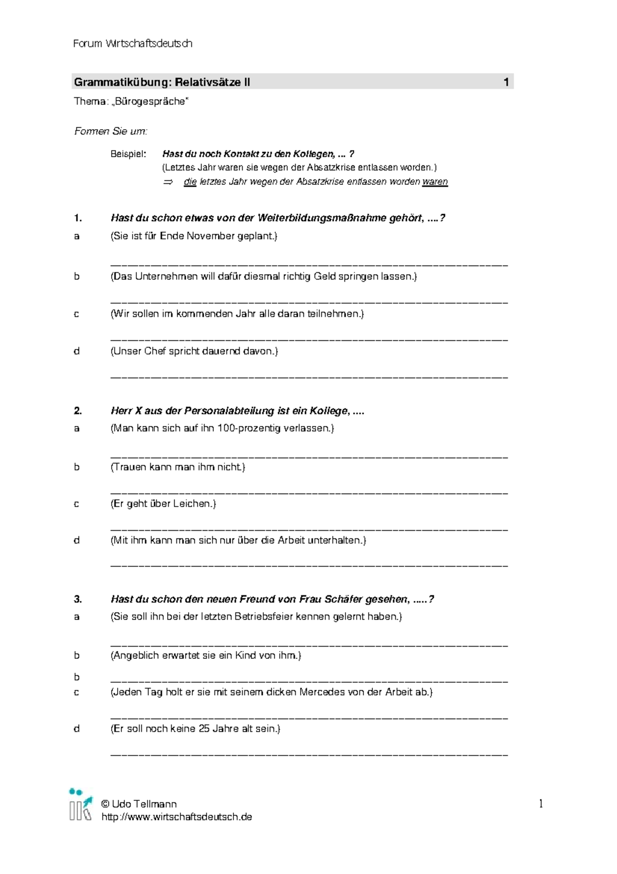 Grammatik relativsatz 3 neu - © Udo Tellmann 1 wirtschaftsdeutsch ...