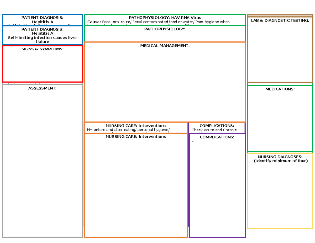 HEP A. Care map - care map - PATHOPHYSIOLOGY: HAV RNA Virus Cause ...