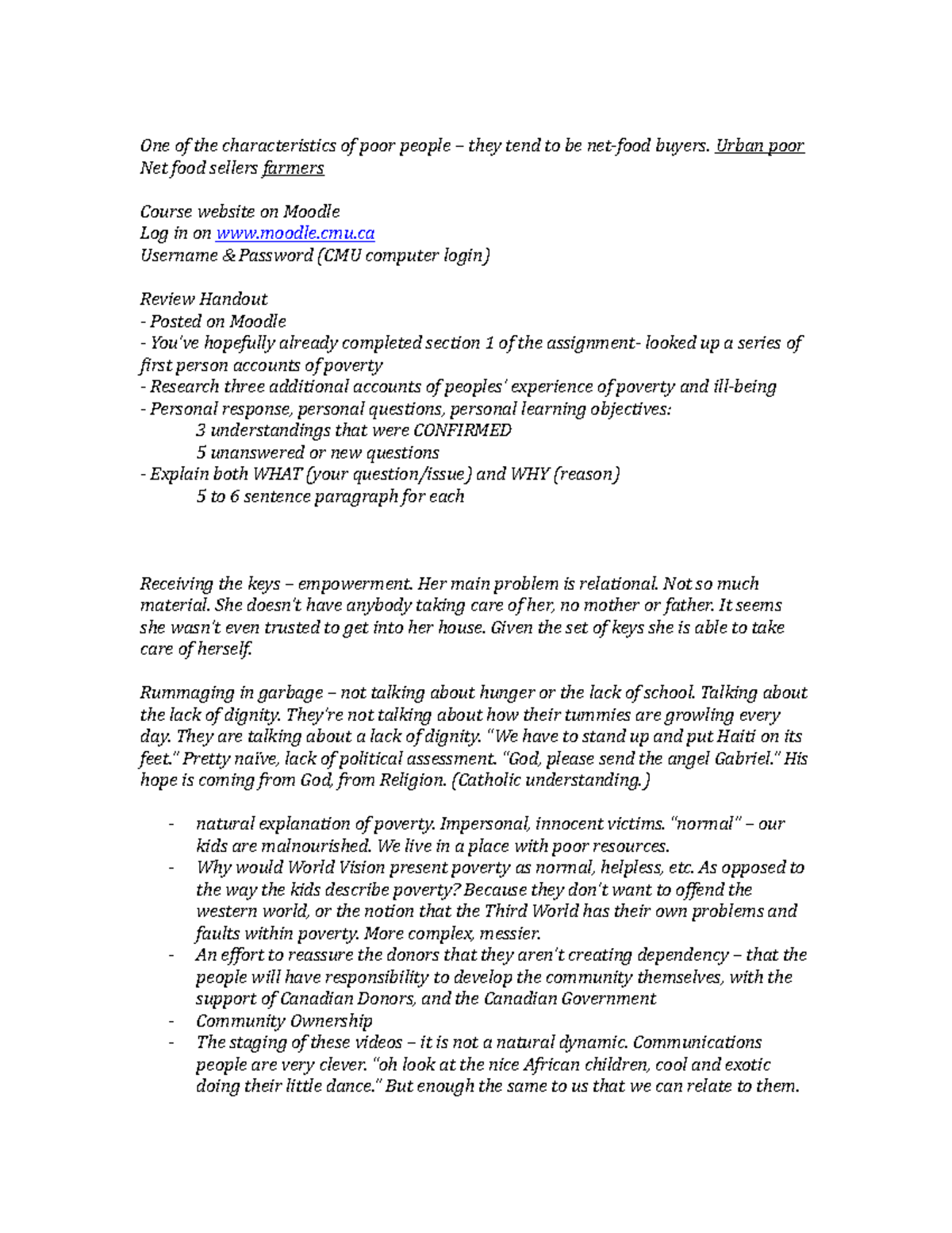 Devel lecturenotes 1 - Lecture notes 1 - One of the characteristics of ...