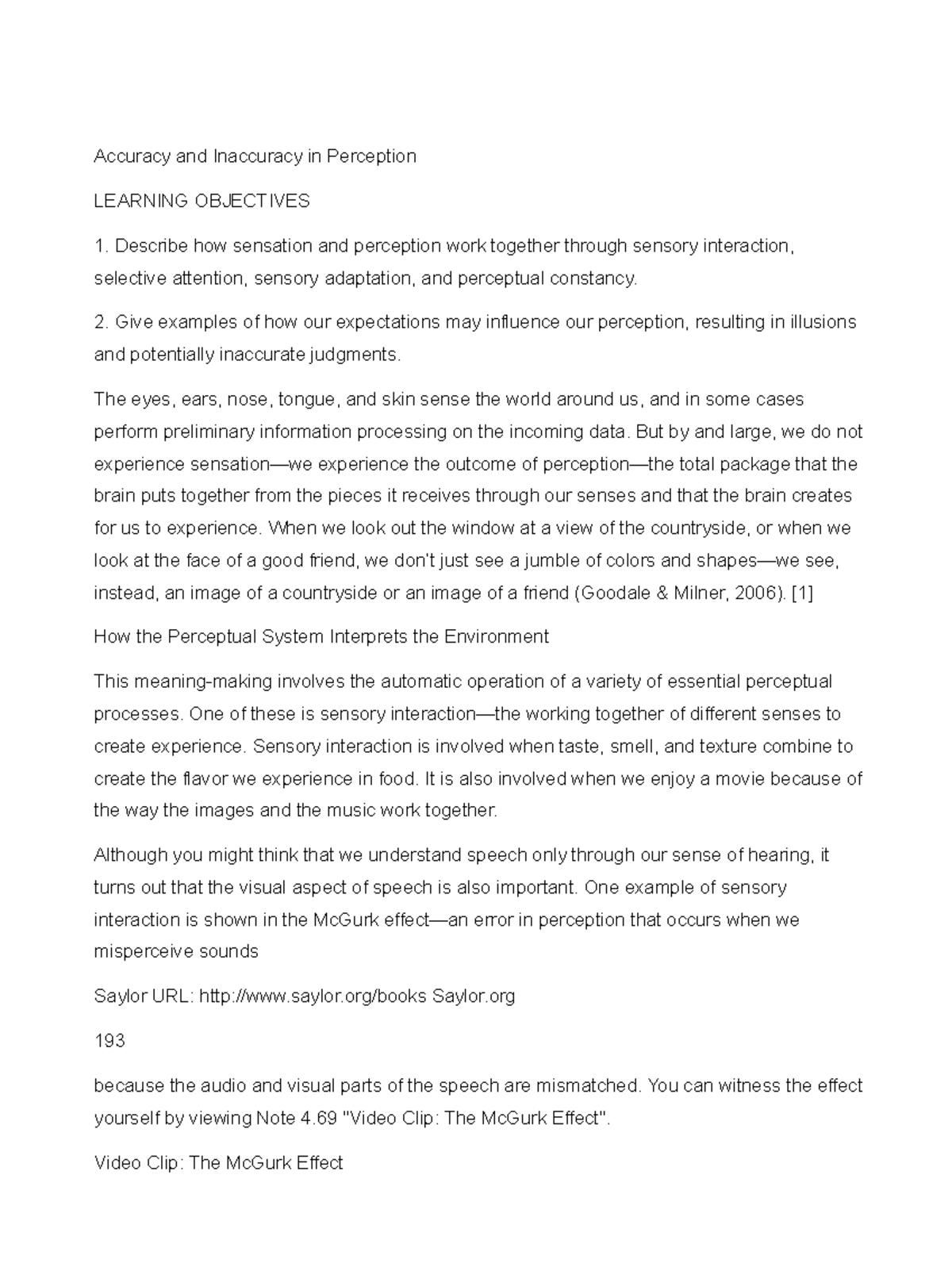 PSYC 25 - PSYC 25 notes - Accuracy and Inaccuracy in Perception ...