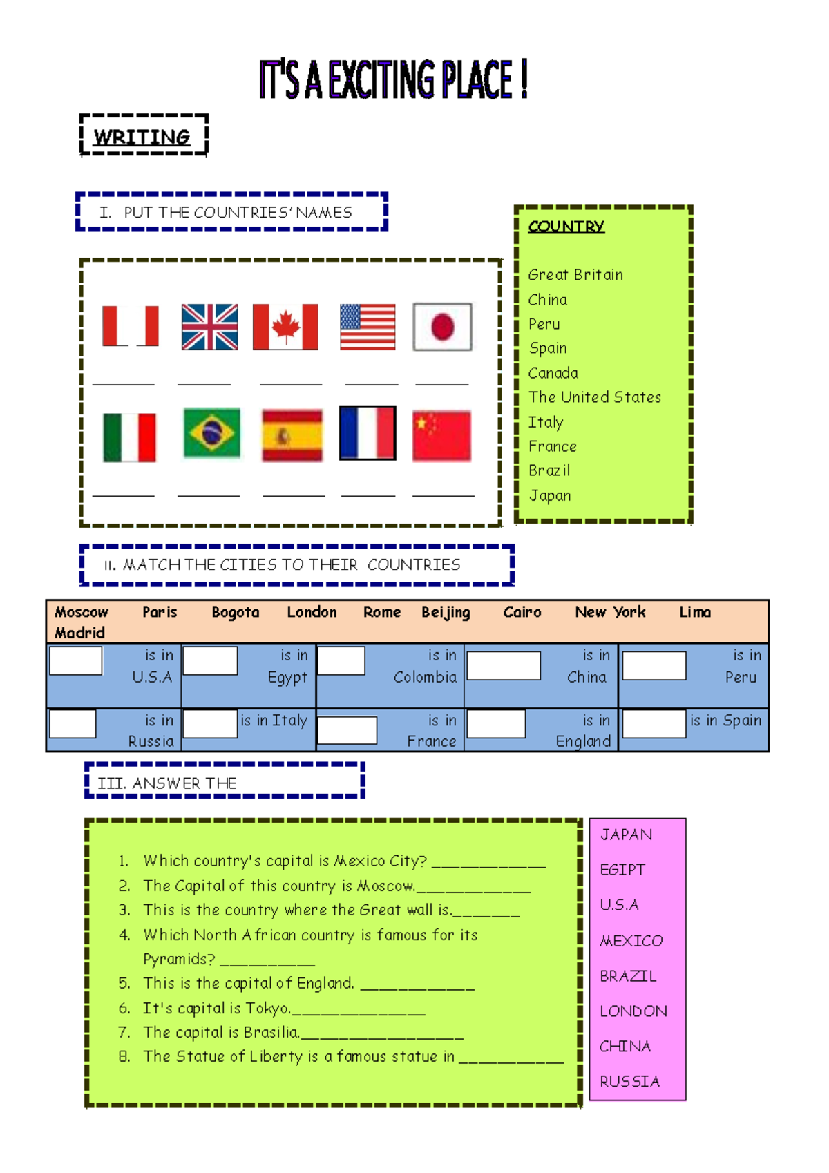Countries-fun-activities-games 29082 - Moscow Paris Bogota London Rome ...