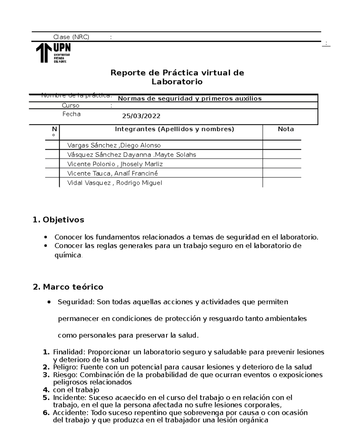 4679 Grupo 4 - ree - Clase (NRC) : Reporte de Práctica virtual de ...