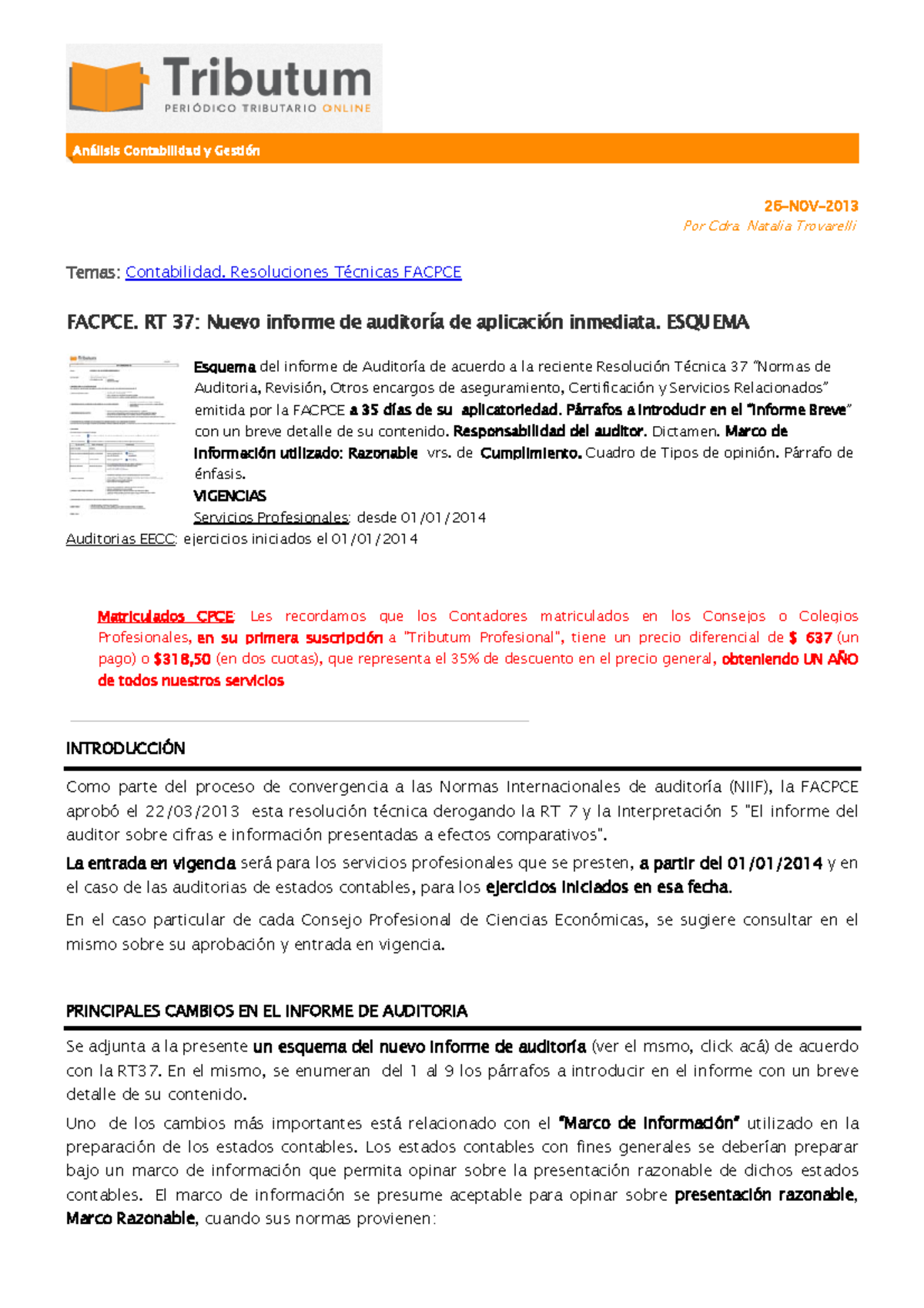 Informe breve del auditor - Auditoria 2 Siglo 21 - Análisis Contabilidad y Gestión 26 - NOV ...