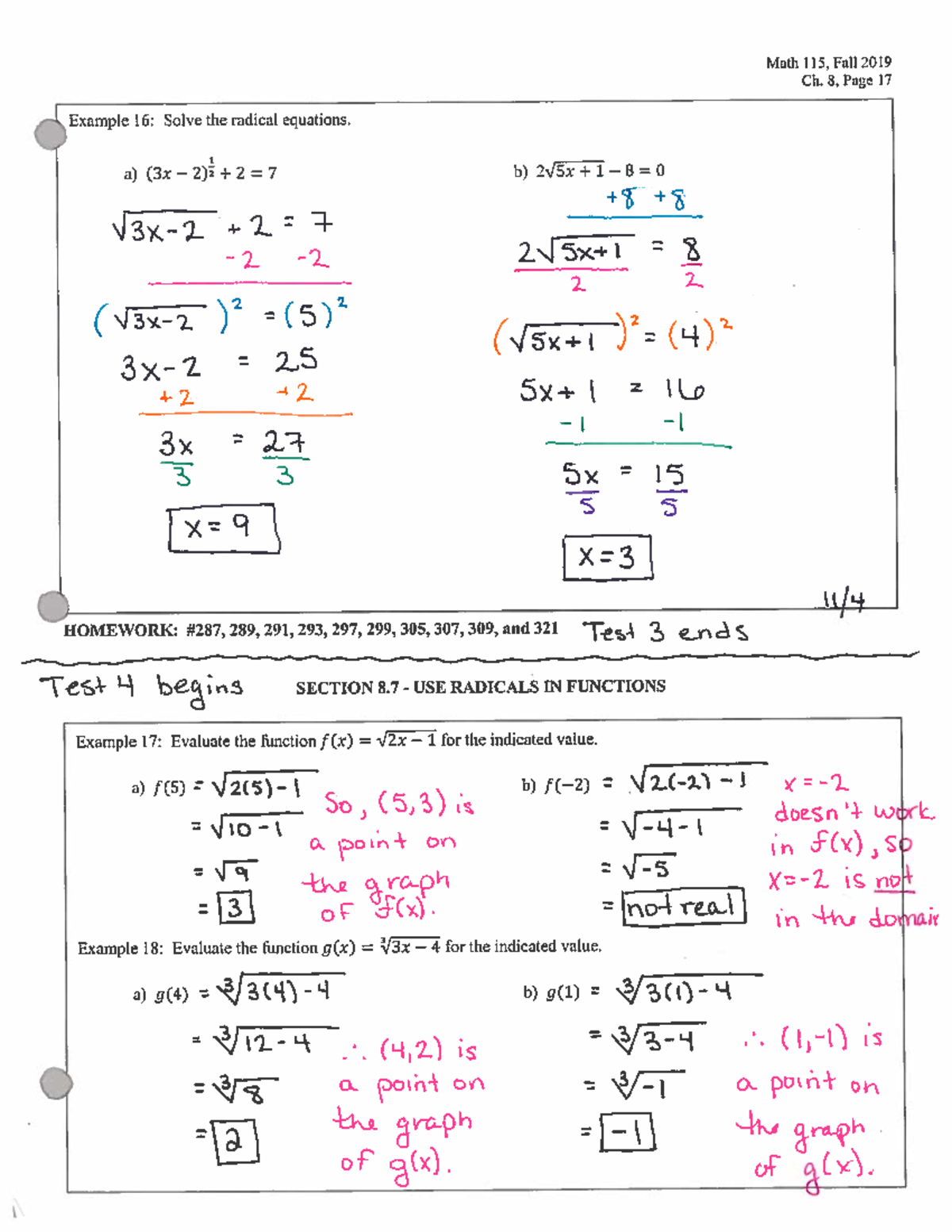 Sect 8 Lecture Notes 8 7 8 9 Math 115 Fall 2019 Ch 8 Page 17 Example 16 Solve The
