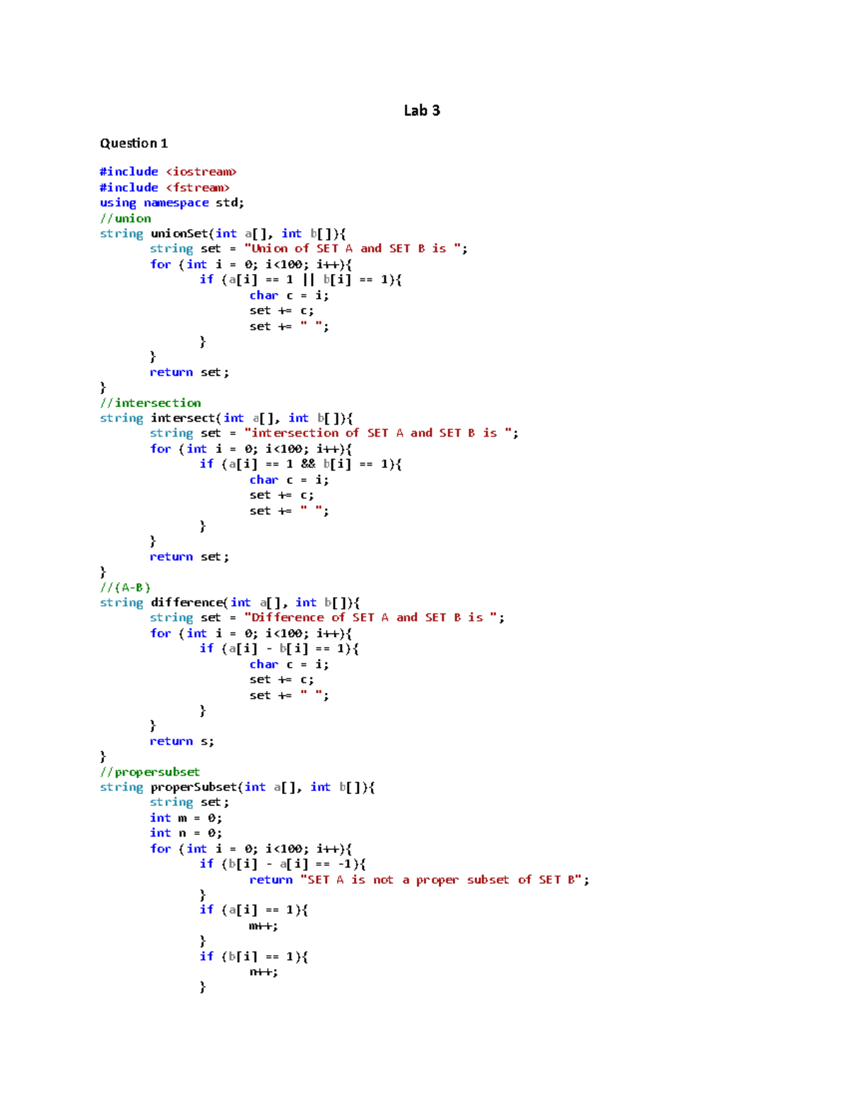 CSC 1500 Lab Assignment 3 - Lab 3 Question 1 #include #include - Studocu