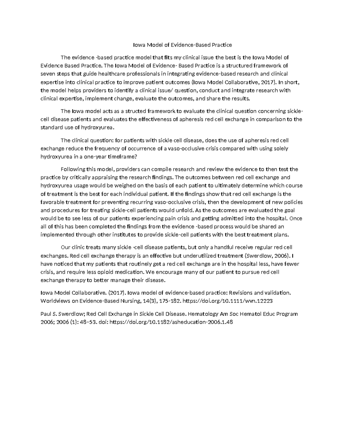 Iowa Model of Evidence - IME - Iowa Model of Evidence-Based Practice ...