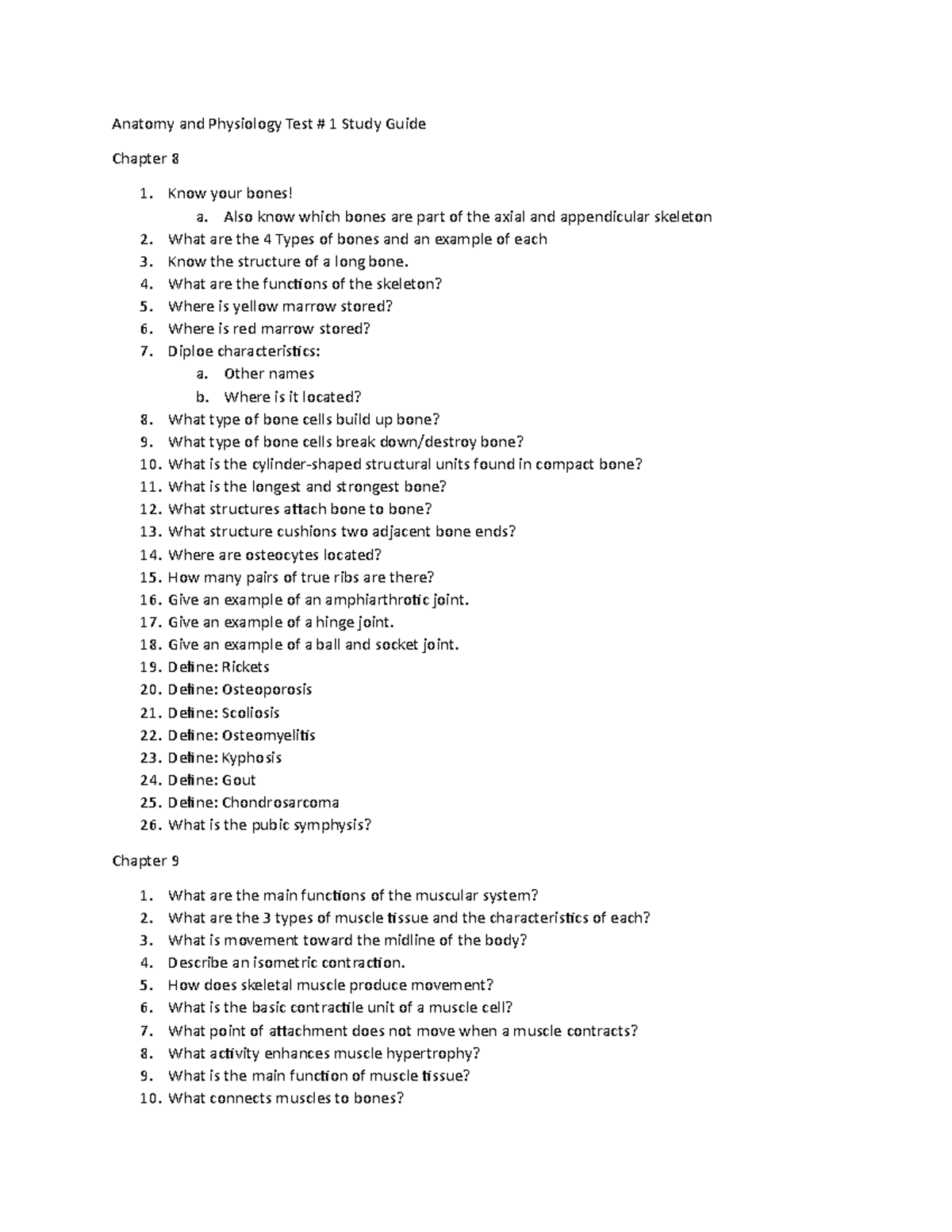 AAP test 1 study guide - Test one anatomy review - Anatomy and ...