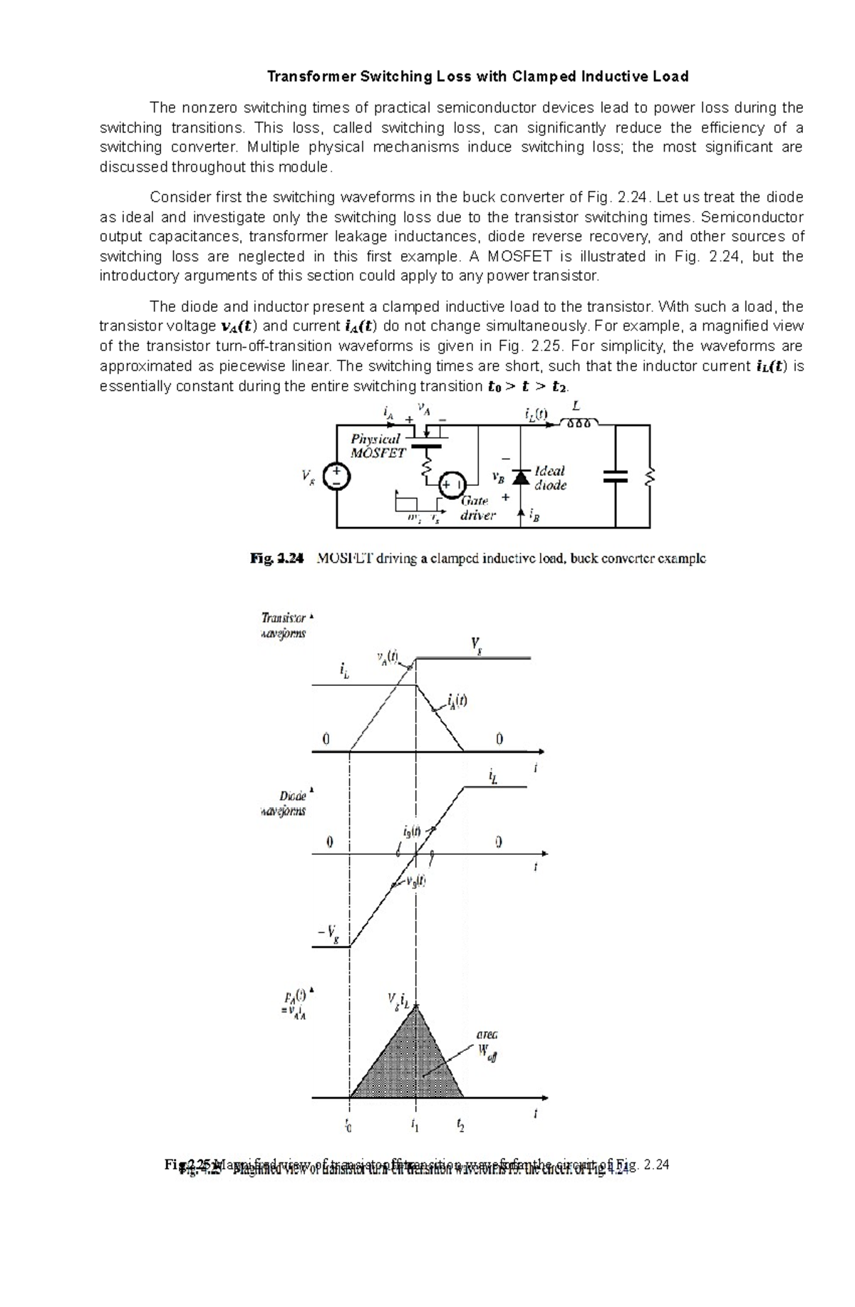 Transformer Switching Loss with Clamped Inductive Load - This loss, called switching loss, can ...