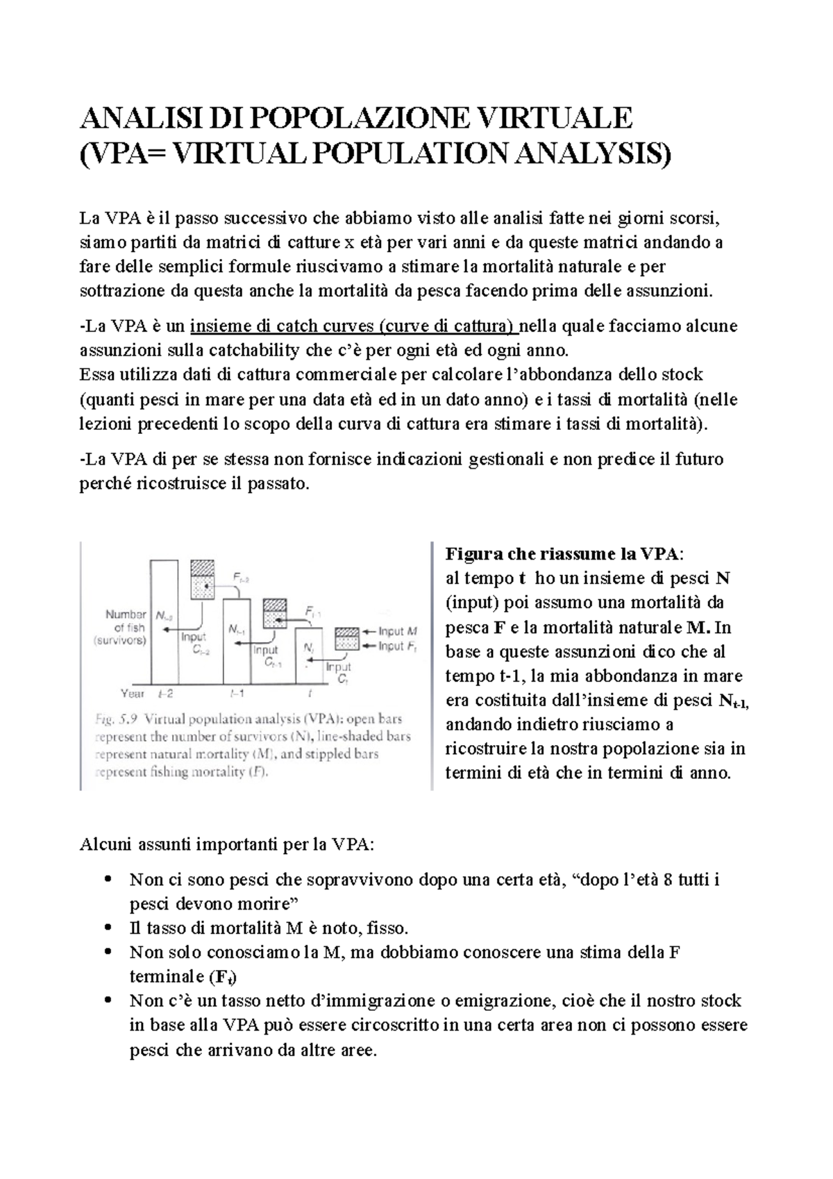 Lezione professor scarcella - ANALISI DI POPOLAZIONE VIRTUALE (VPA ...