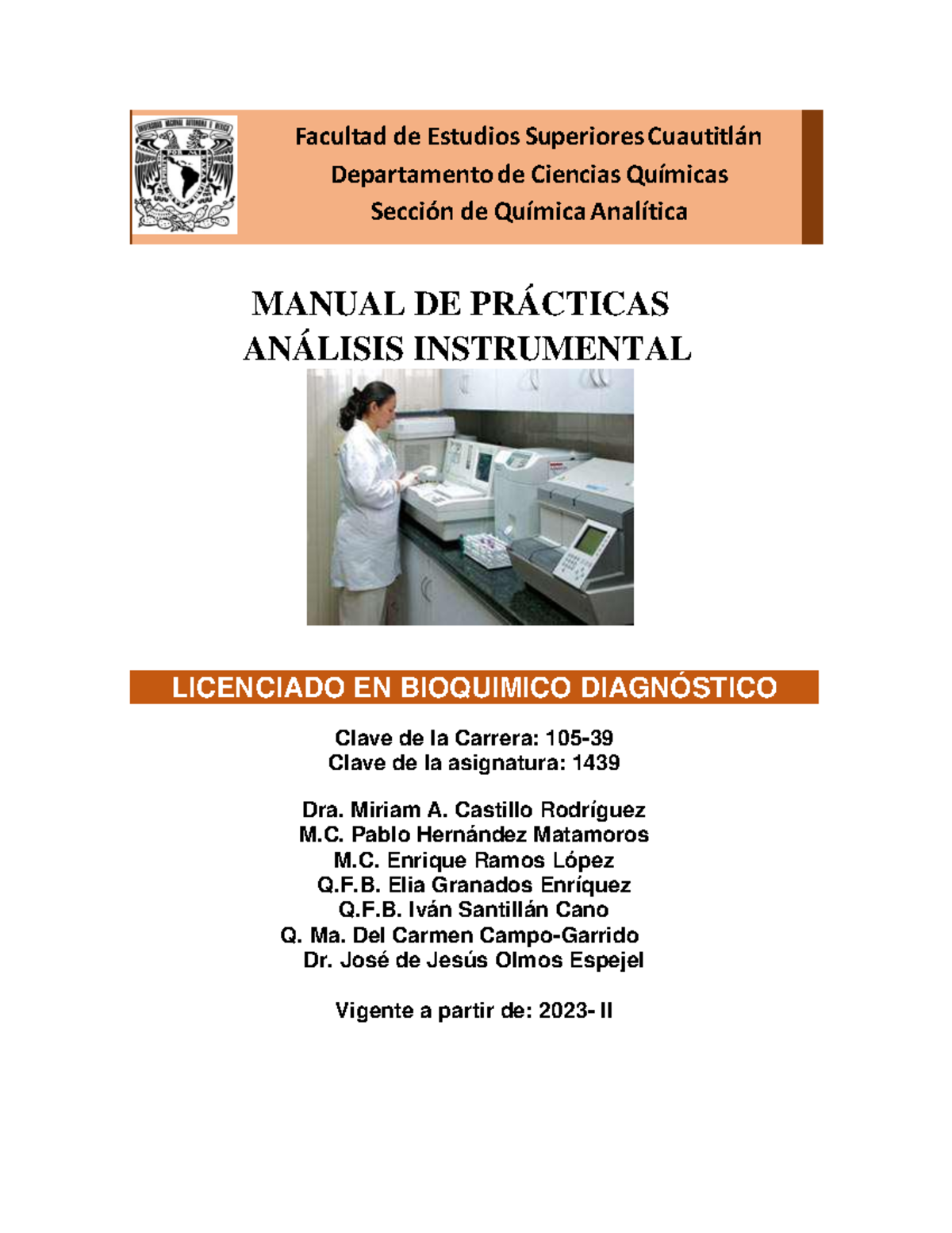 Manual AInst 2023-2 completo - MANUAL DE PRÁCTICAS ANÁLISIS ...