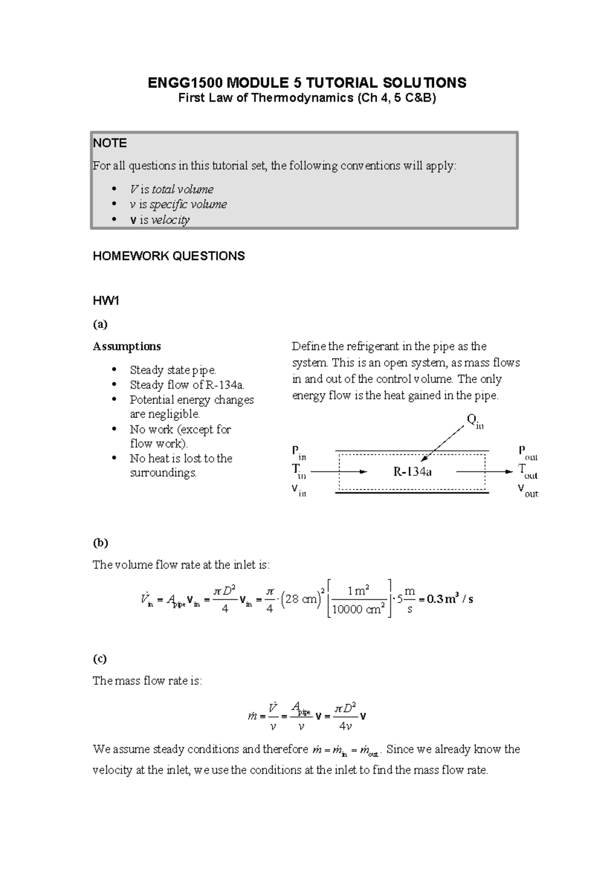 ENGG1500 Module 5 Tute Solutions - ENGG1500 MODULE 5 TUTORIAL SOLUTIONS ...