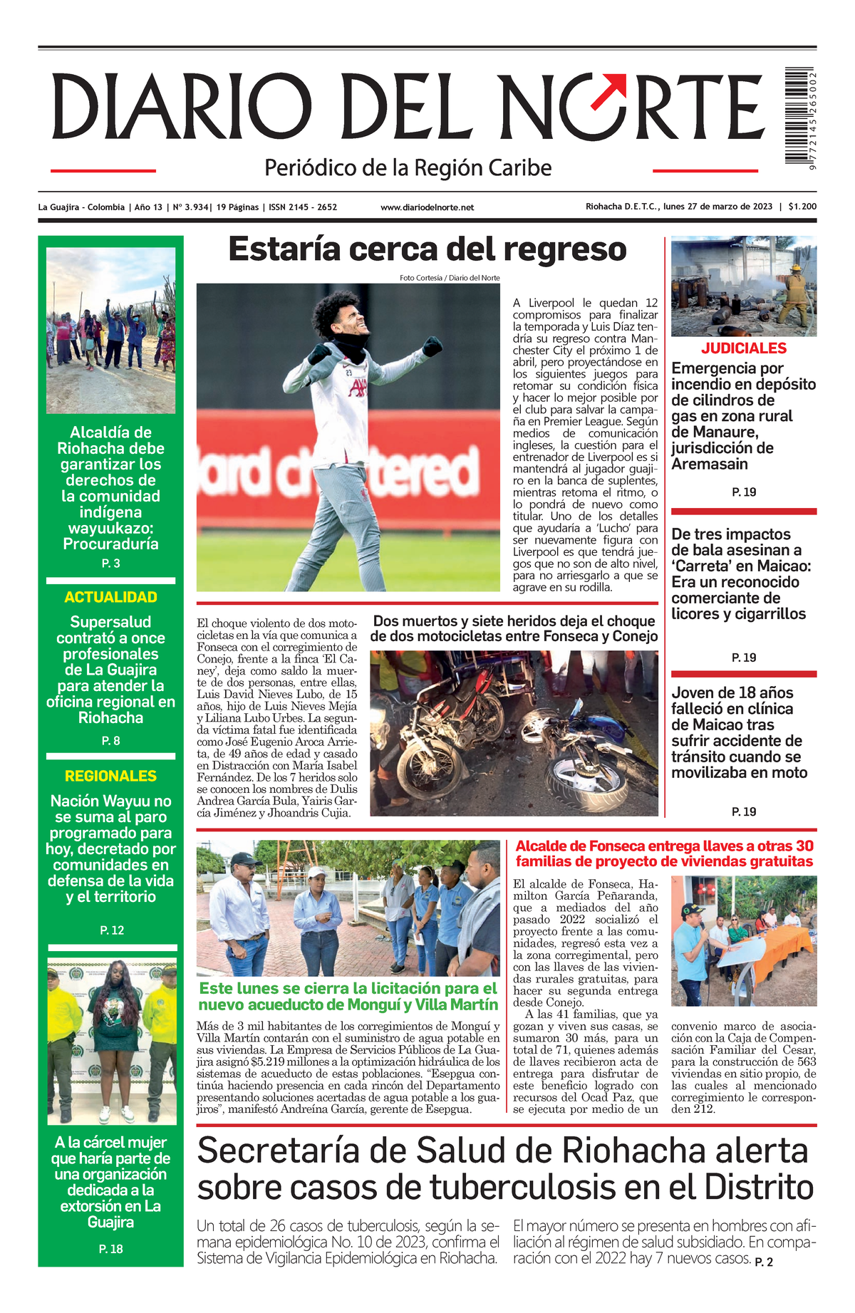 Diario DEL Norte del lunes 27 de marzo de 2023 - 9 7 7 2 1 4 5 I S SN ...