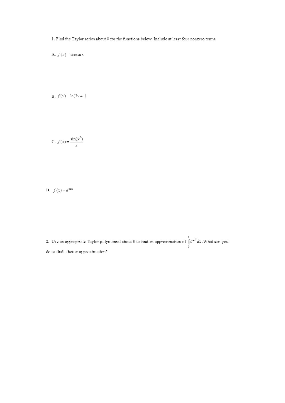 Ch10 more taylor series 1 - Ass - MATH 1420 - Studocu