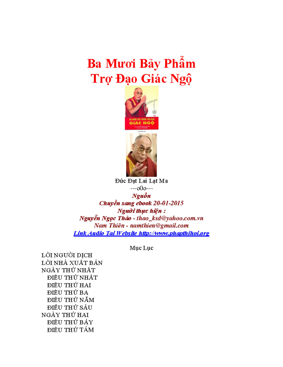 37 Pham Tro Dao Giac Ngo Duc Dat Lai Lat Ma - Ba Mươi Bảy Phẩm Trợ Đạo Giác Ngộ Đức Đạt Lai Lạt ...