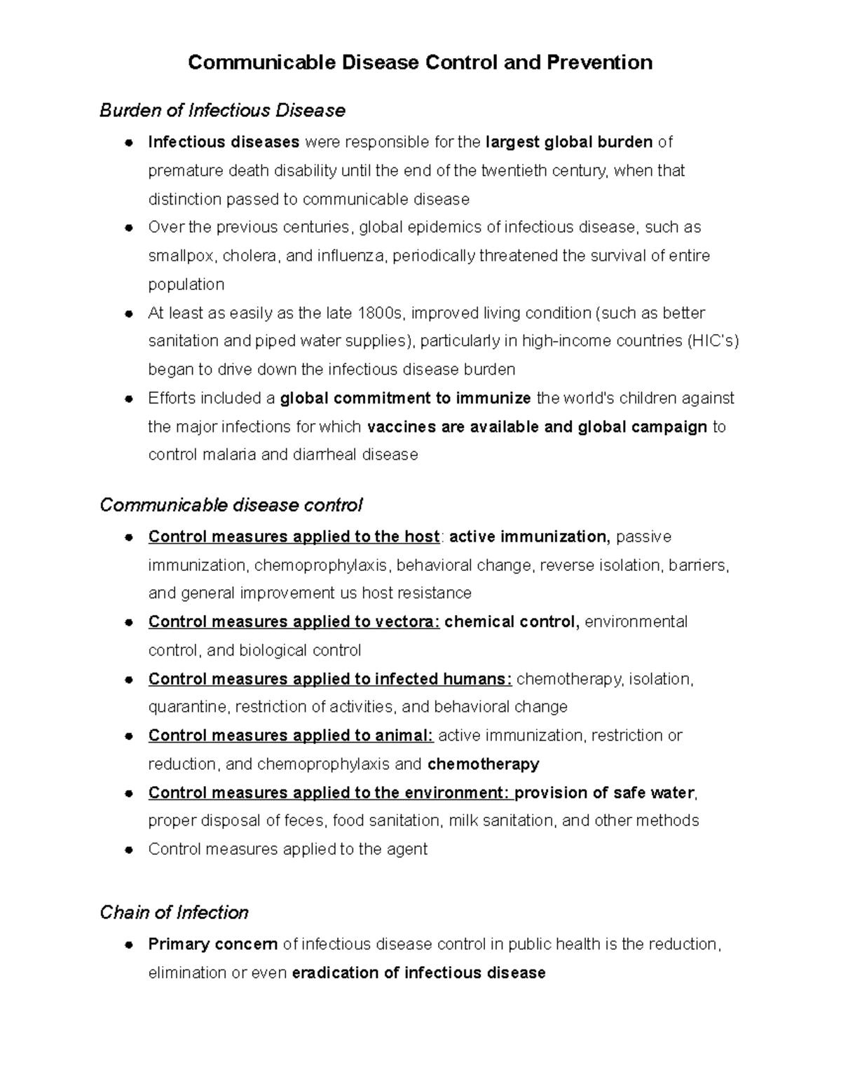 Week 2 Lecture 2 - Communicable Disease Control and Prevention Burden ...