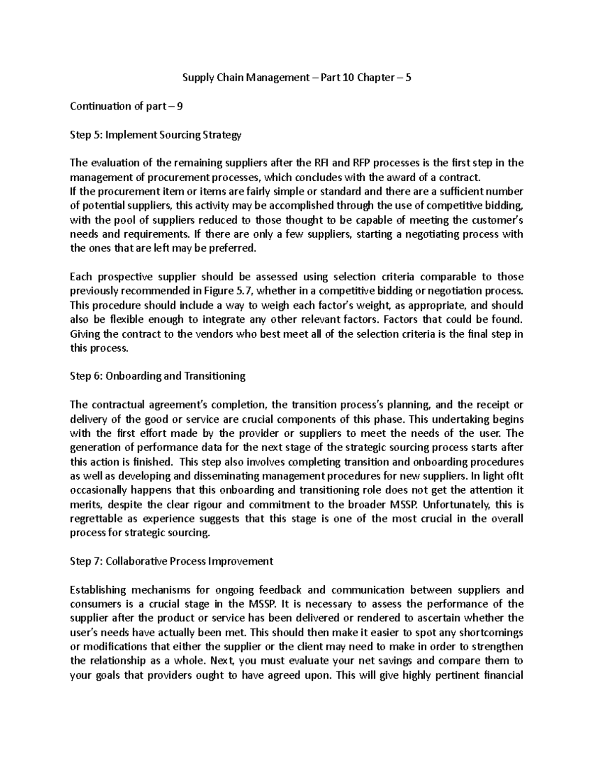 Supply Chain Management- part 10 - ch 5 - Supply Chain Management ...