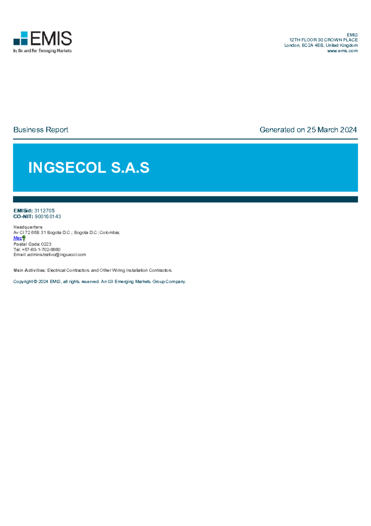 EMIS 3112705 2024-03-25 - EMIS 12TH FLOOR 30 CROWN PLACE London, EC2A ...