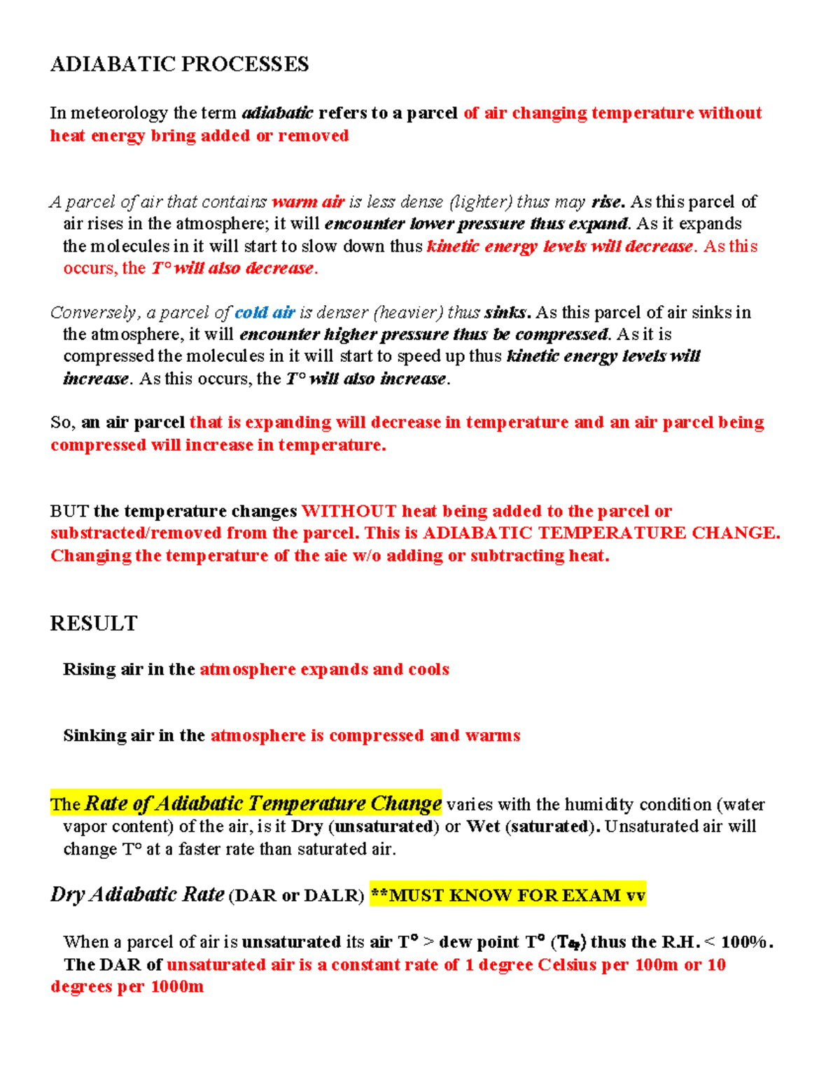 LEC 9 Notes GEOG1111 - ADIABATIC PROCESSES In meteorology the term ...