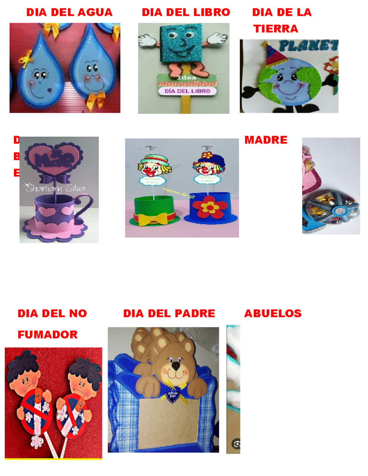 Fichas Civicas - Literatura - DIA DEL AGUA DIA DEL LIBRO DIA DE LA ...