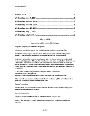 ADR Journal - PDF Version - Alternative Dispute Resolution Journal Professor Rogers Fall 2014 A ...