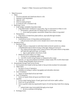 Chapter 2 Matter and Energy Notes - Chapter 2 Environmental Systems ...