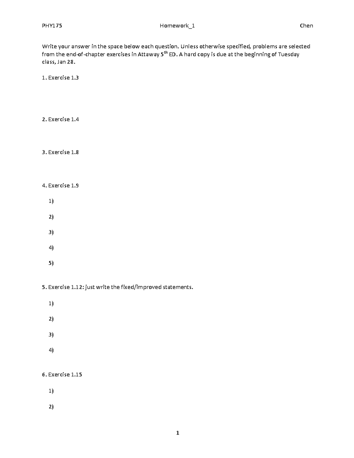 Homework 1 Dsadsadasdasdasd Warning Tt Undefined Function 32 Phy175 Homework1 Chen 1