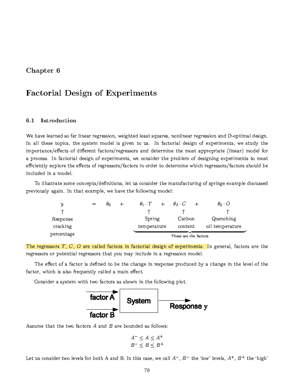 Chapter 6 - Factorial Design of Experiments - Chapter 6 Factorial ...