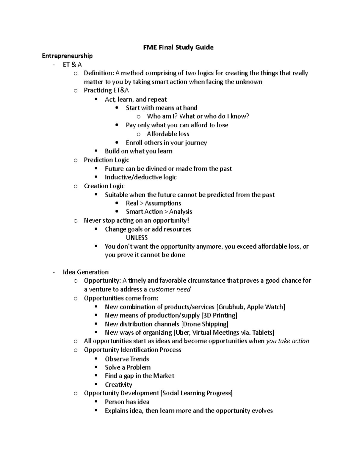 Finals Study Guide - Summary Foundations Of Mgmt & Entrepreneurs - FME ...