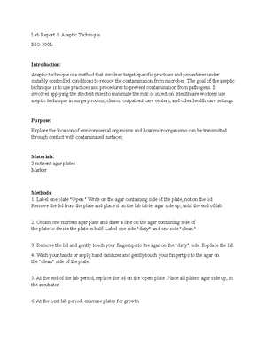 Micro Lab Report #2 - INTRODUCTION A Gram stain is a laboratory test ...