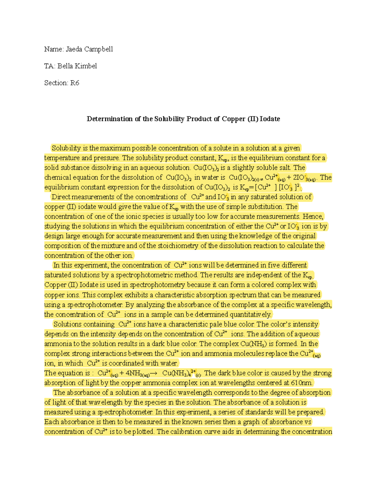 Determination+of+the+Solubility+Product+of+Copper+(II)+Iodate - Name ...