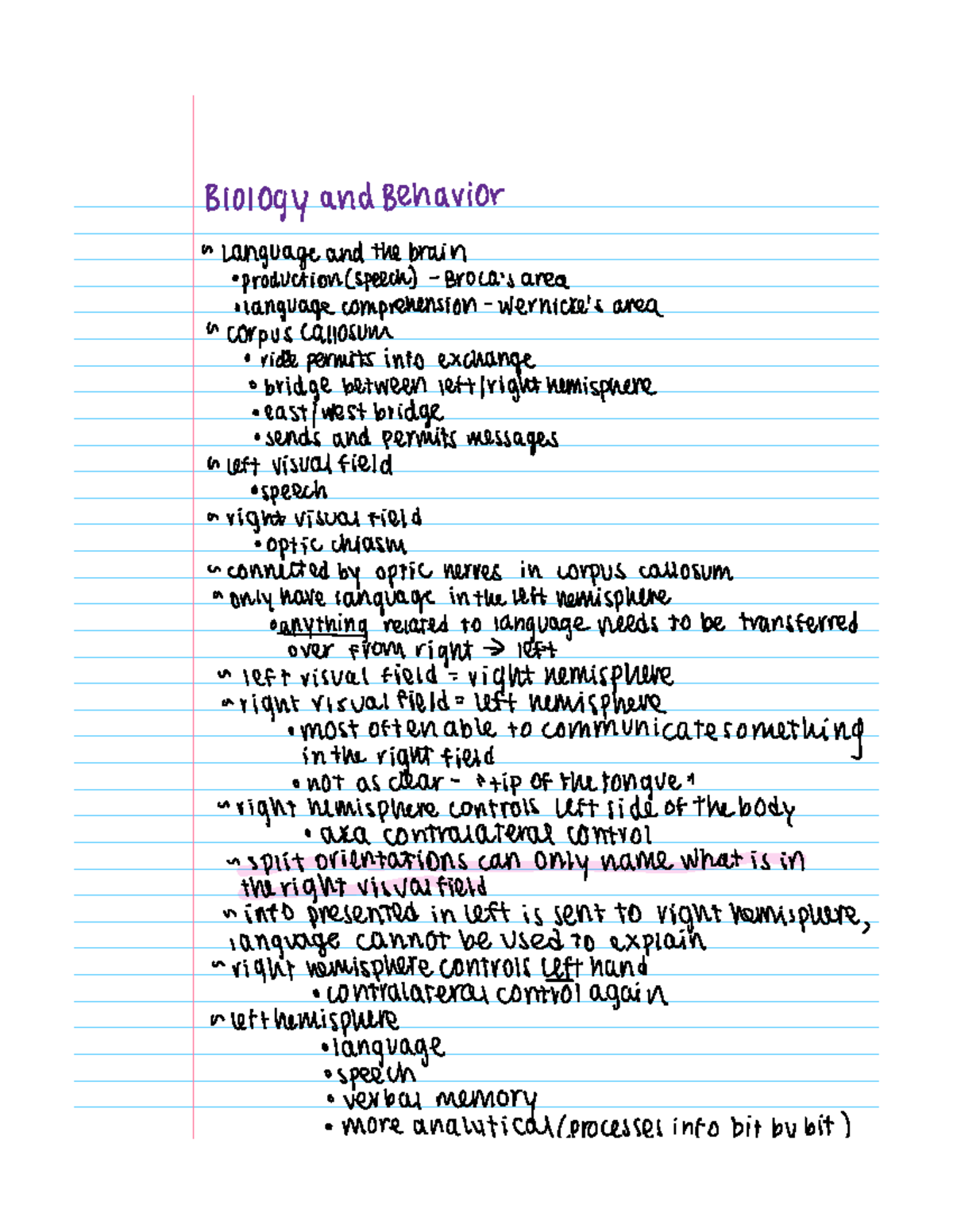 Biology and Behavior - Studocu