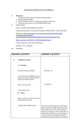 Detailed Lesson PLAN IN Mapeh Alcohol 1 - DETAILED LESSON PLAN IN MAPEH ...