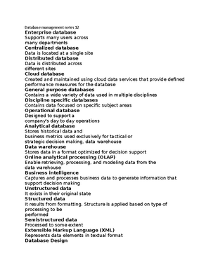 Database management notes 10 - structural dependence means that access ...