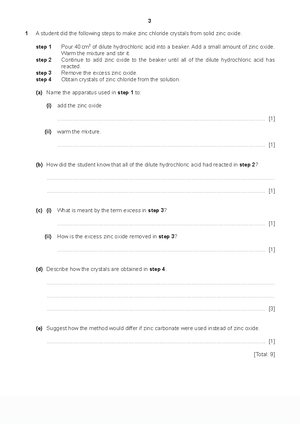 Lower Secondary Science 7 workbook answers - Chemistry A2 - Studocu