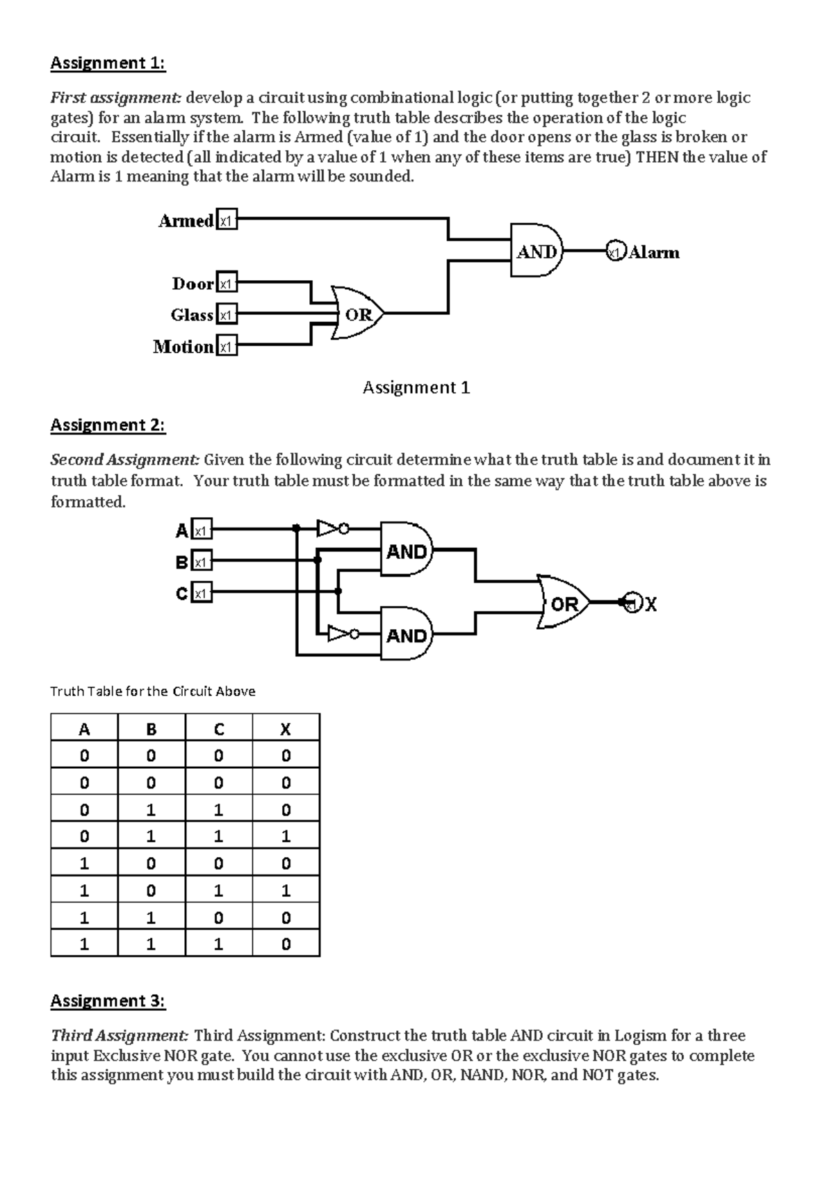 Programming Assignment 1 - Assignment 1 : First assignment: develop a circuit using ...
