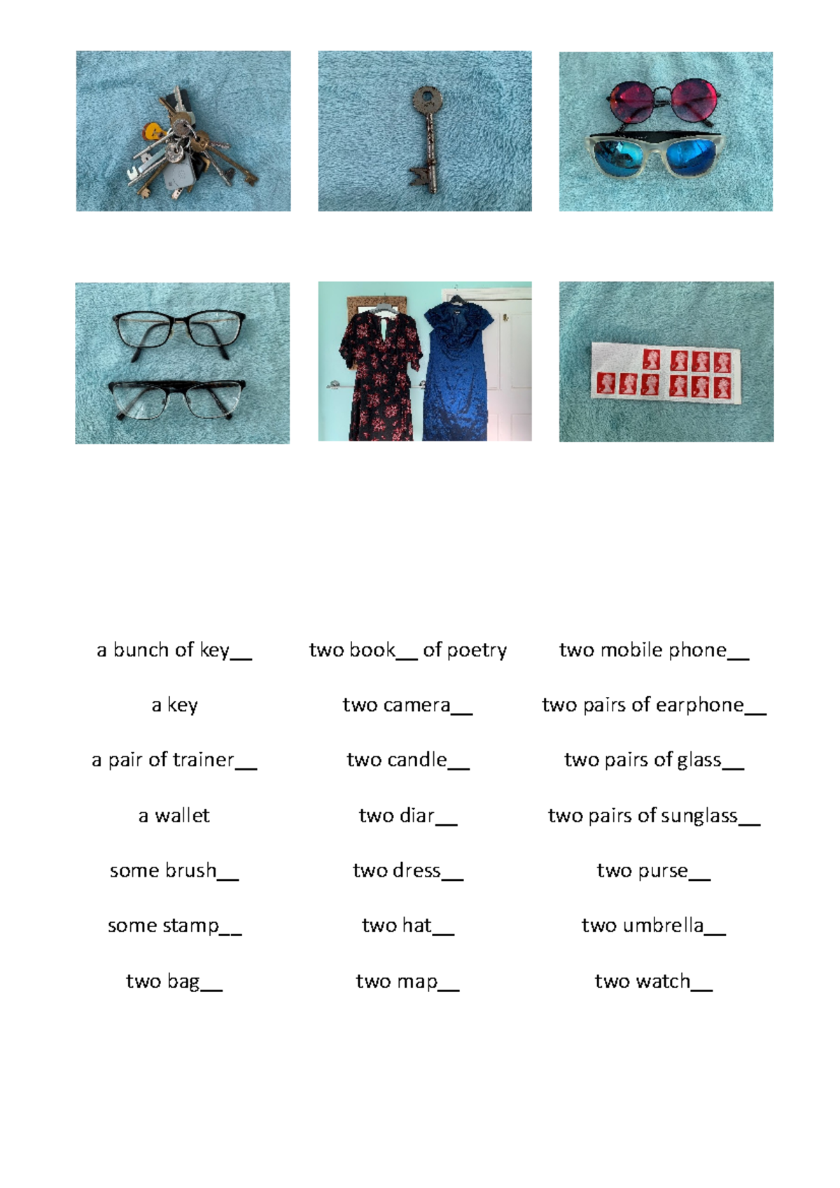 Lesson 5 Lost Property words and photos - 500 855 a bunch of key two ...