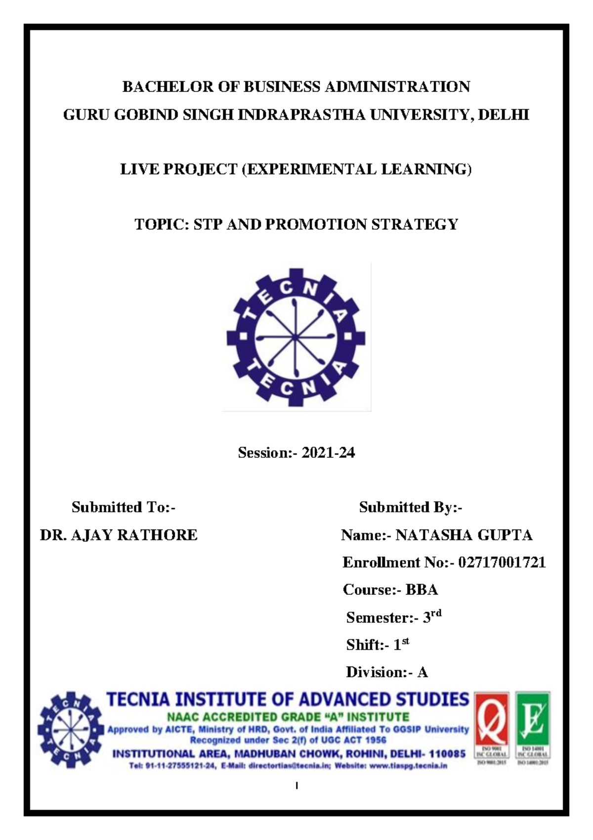 PUMA - This wil help you in making and how to make report - BACHELOR OF ...