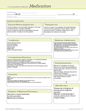 ADHD - notes - ACTIVE LEARNING TEMPLATES TherapeuTic procedure A System ...