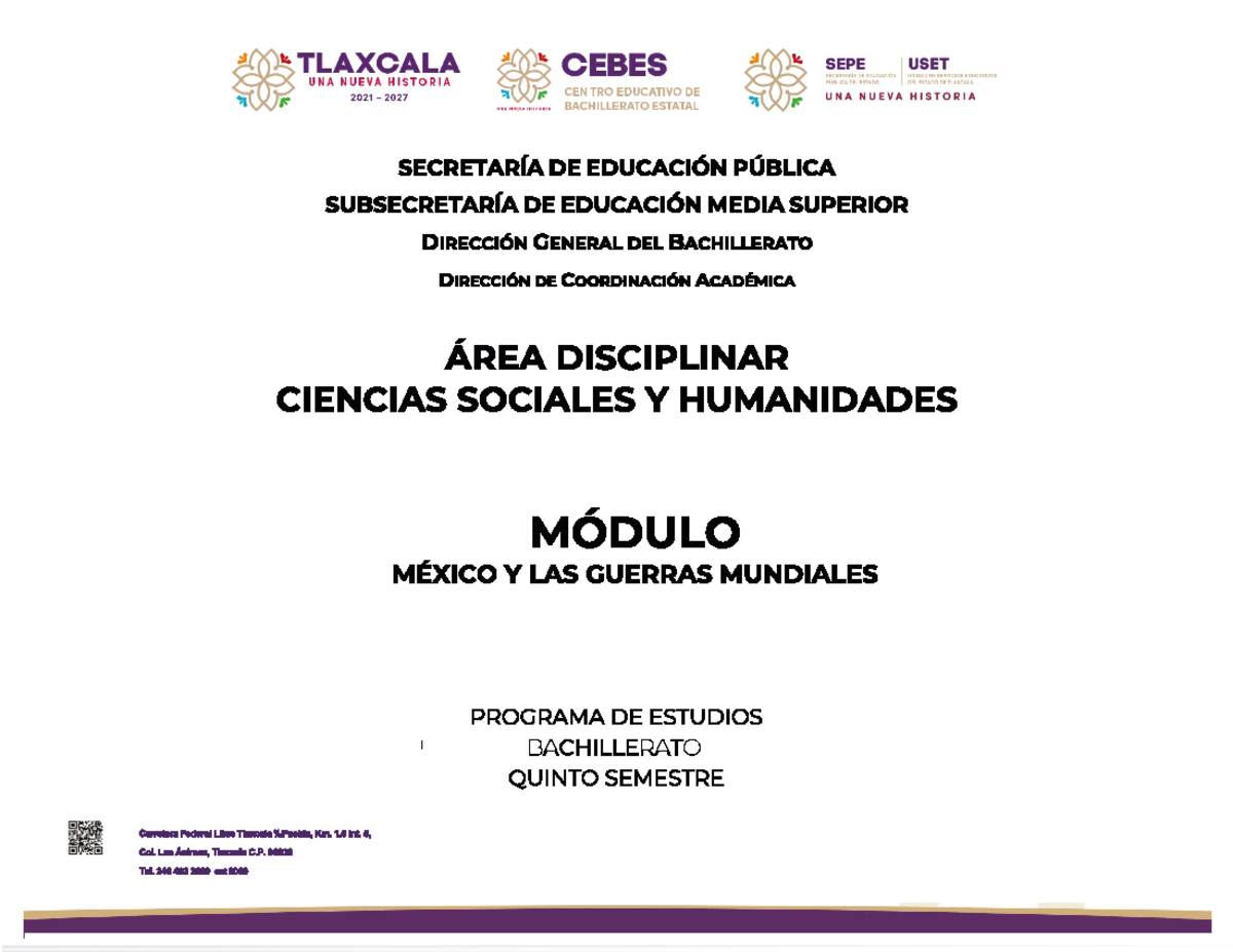 Mexico Guerras Mundiales Quinto Semestre - TLAXCALA CEBES SEPE USET ...